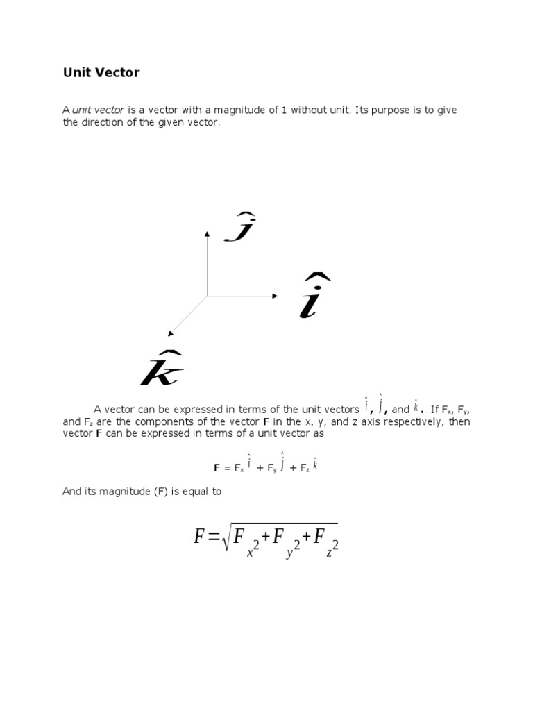 Ch1 - Unit Vectors 1 | PDF