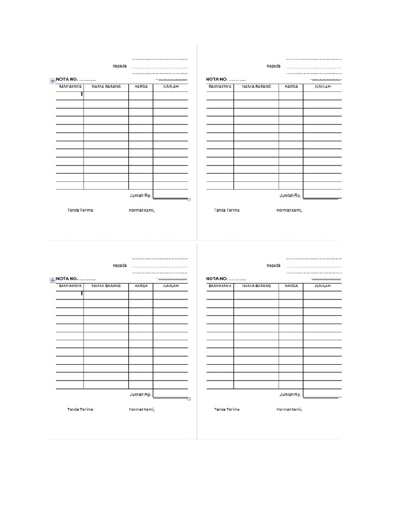 NOTA KOSONG.docx | PDF