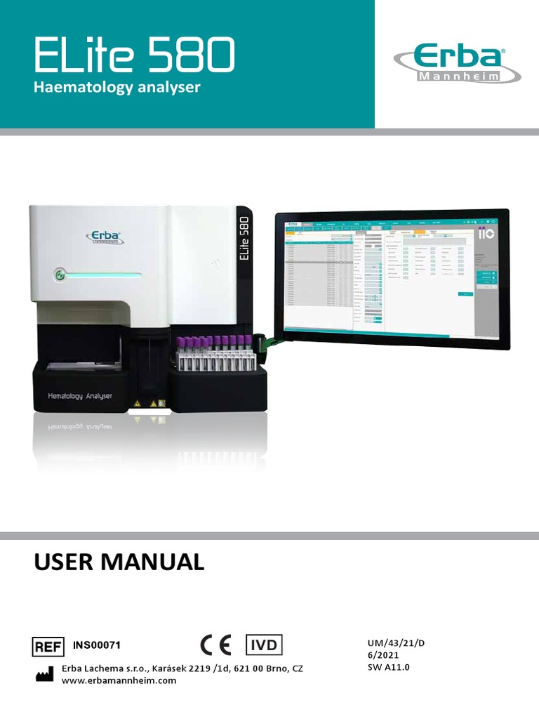 ELite 580 Haematology analyser | PDF | Medical Device | Waste
