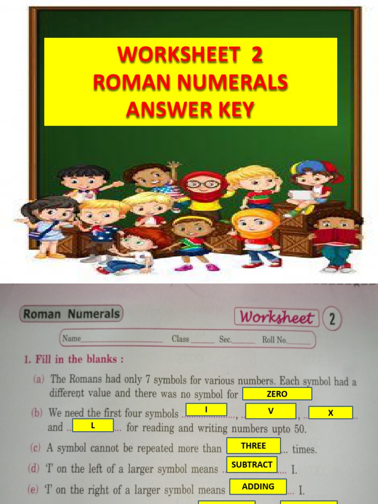 Worksheet 2 Roman Numerals Answer Key | PDF