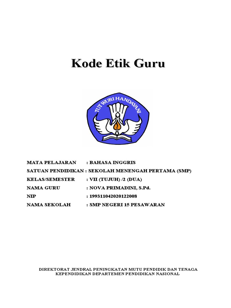Kode Etik Guru BE 7-2 | PDF