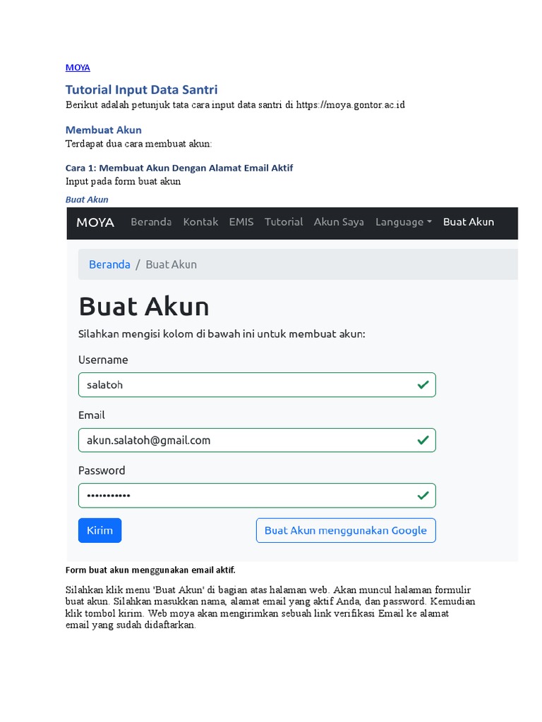 Pedoman Pengisian Moya. Rhy PDF | PDF