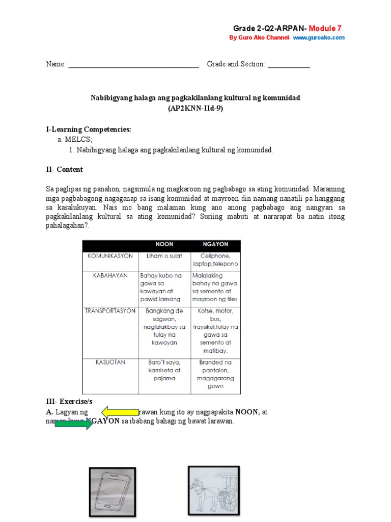 Grade 2-Q2-ARPAN - Module 7 | PDF