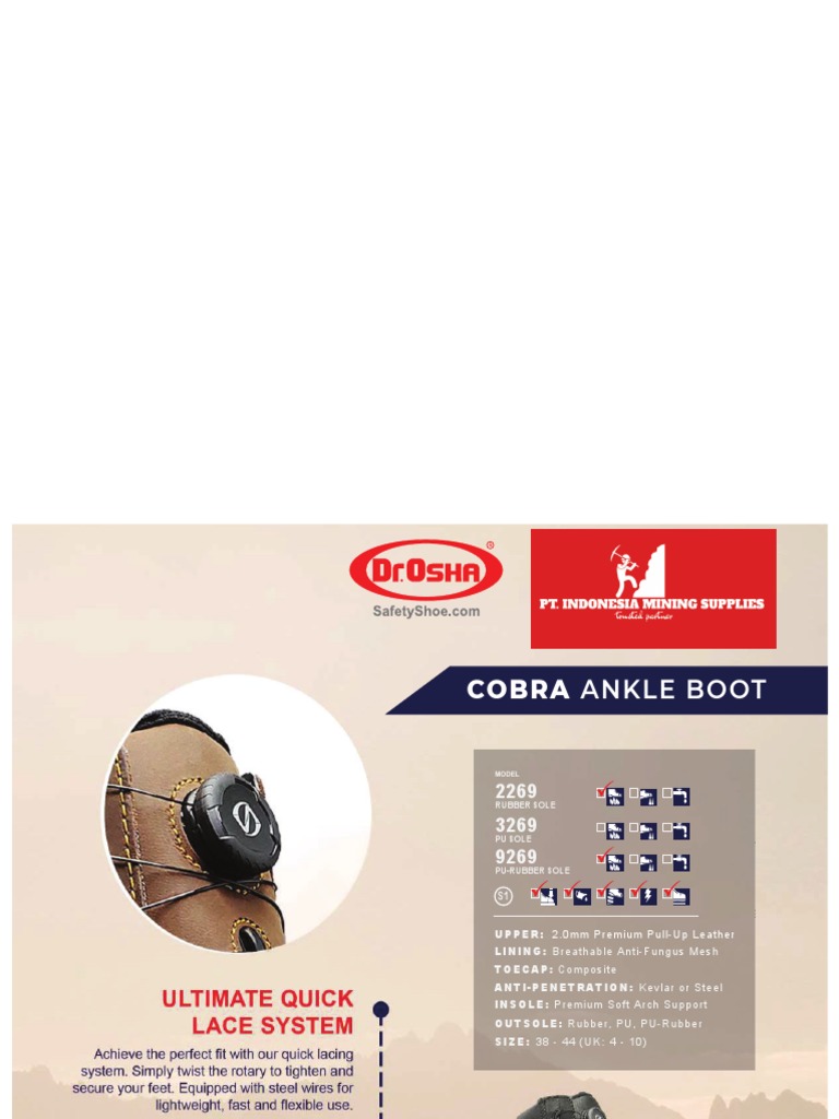 Safety Boot Model Specifications | PDF | Shoe | Boot
