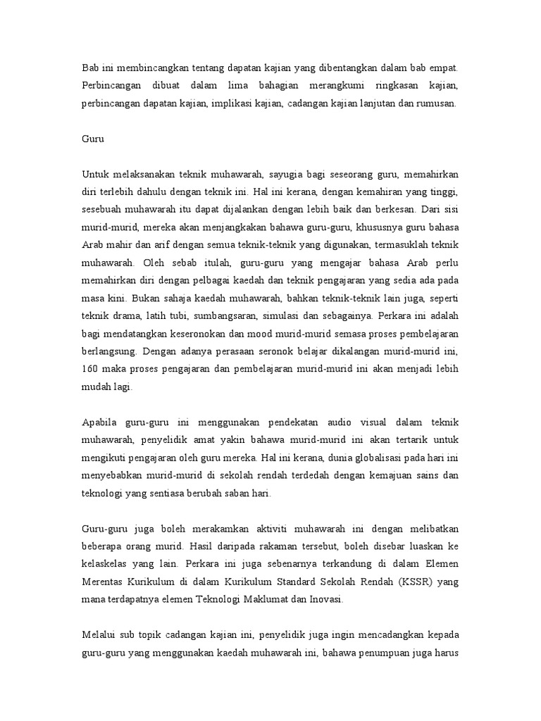 Bab Ini Membincangkan Tentang Dapatan Kajian Yang | PDF | Karier ...