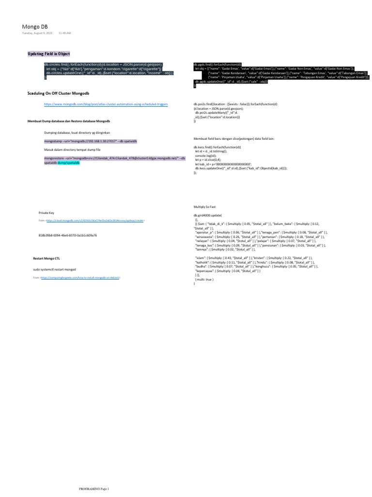 Mongo DB PDF | PDF | Computing | Information Technology