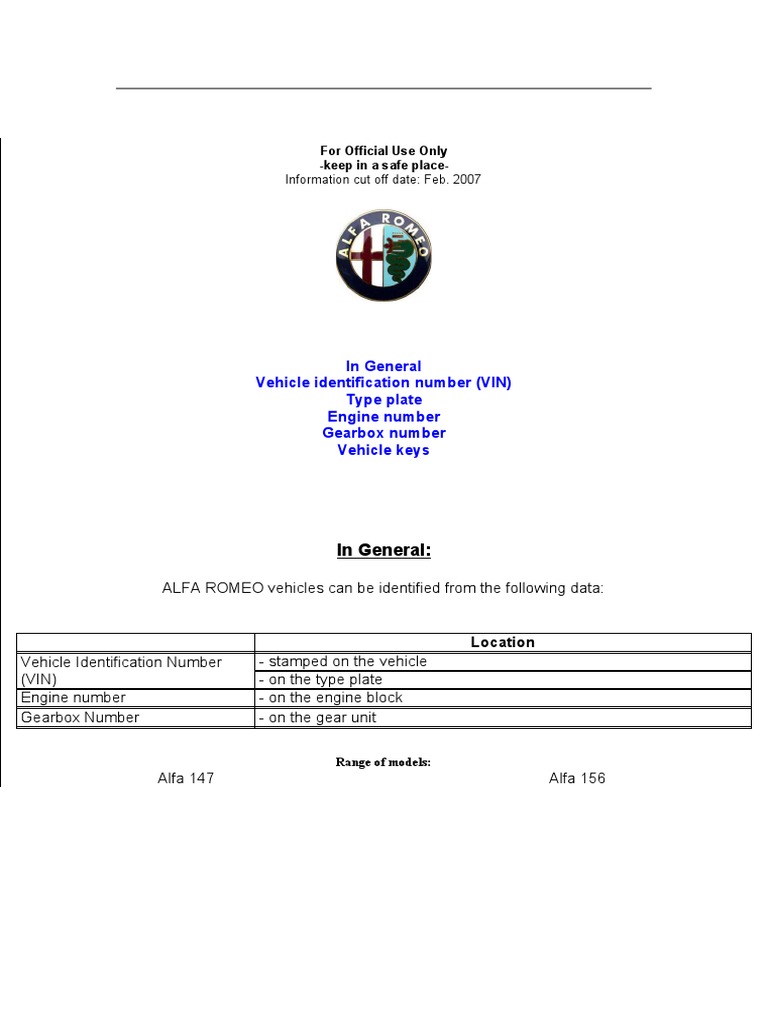 Alfa Romeo | PDF | Vehicles | Luxury Vehicles