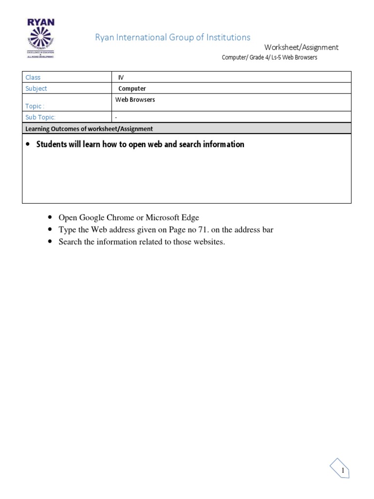 Grade 4 - Assignment - Ls 5 - Ic191912 PDF | PDF | Career & Growth | Art