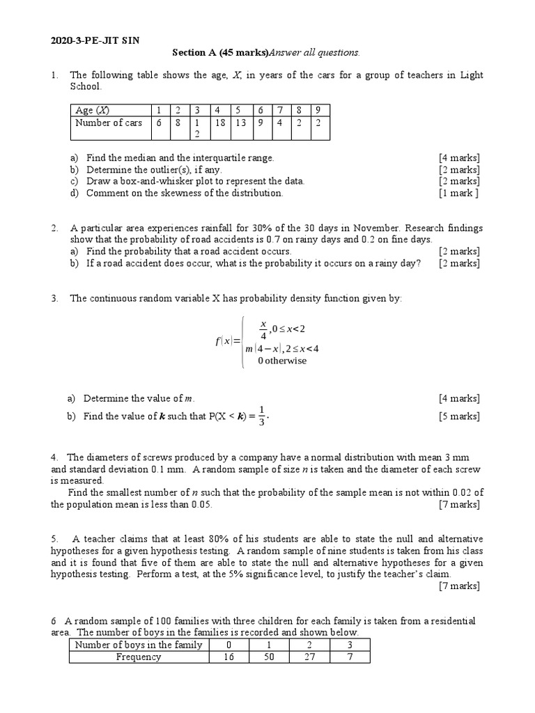 2020-3-Pen-Jit Sin | PDF | Statistical Hypothesis Testing | Statistical ...