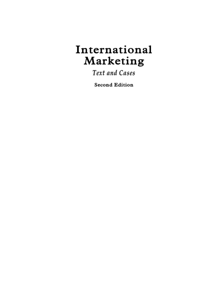 International Marketing PDF | PDF | E Commerce | Marketing