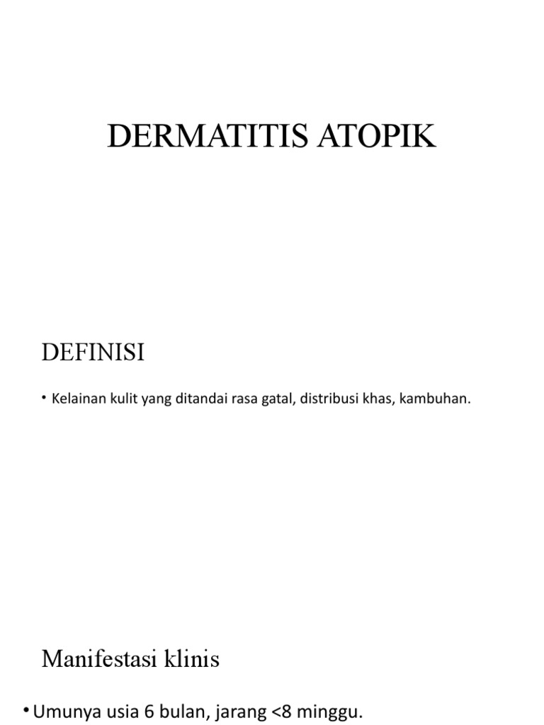 DERMATITIS ATOPIK.pptx | PDF