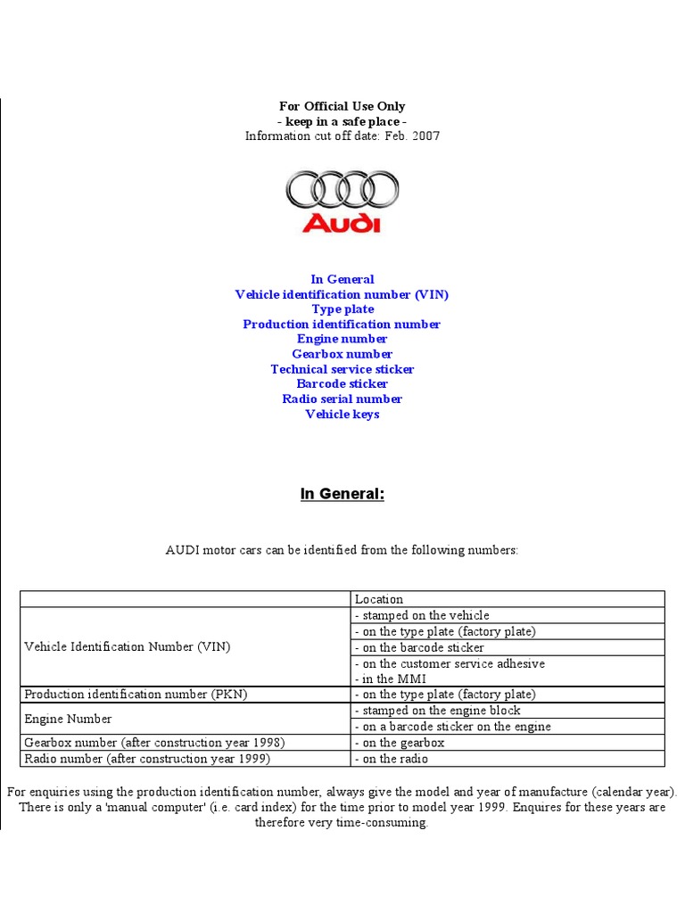 Audi | PDF | Audi | Motor Vehicle