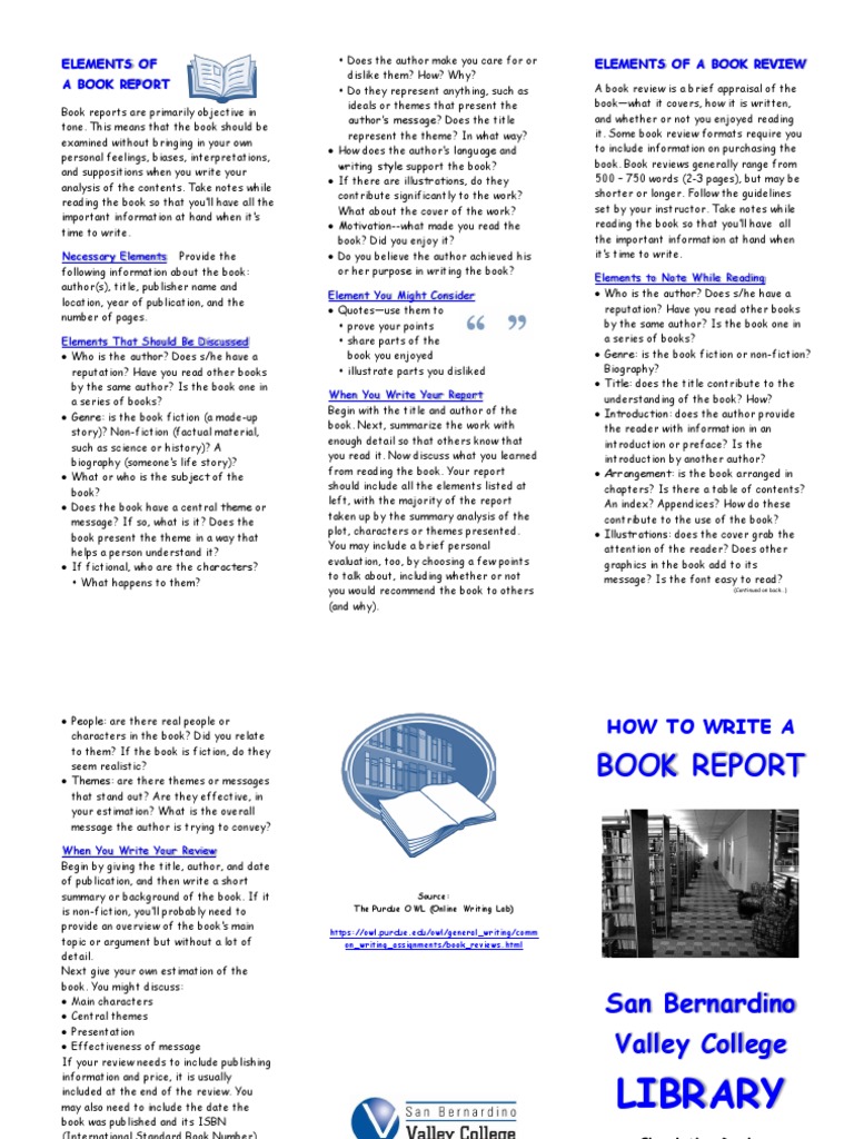 Elements of Book Report | PDF | Books | Biography