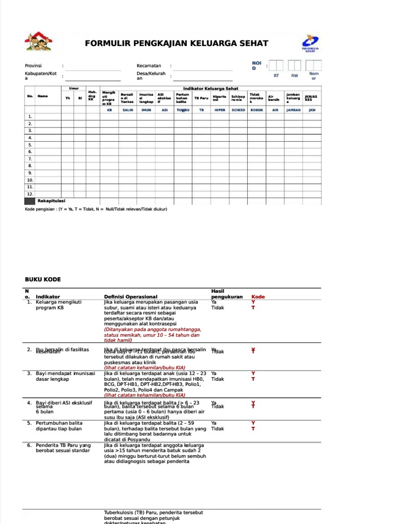 PDF 01 Form Keluarga Sehat - Compress | PDF