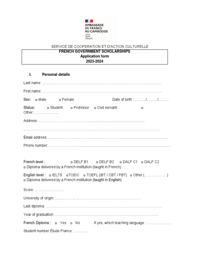 BGF 2023-2024 - Application Form-2 | PDF | Diploma | Science, Technology, Engineering, And ...