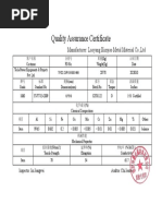 Mill Certificate Grating & Checkered Plate | PDF
