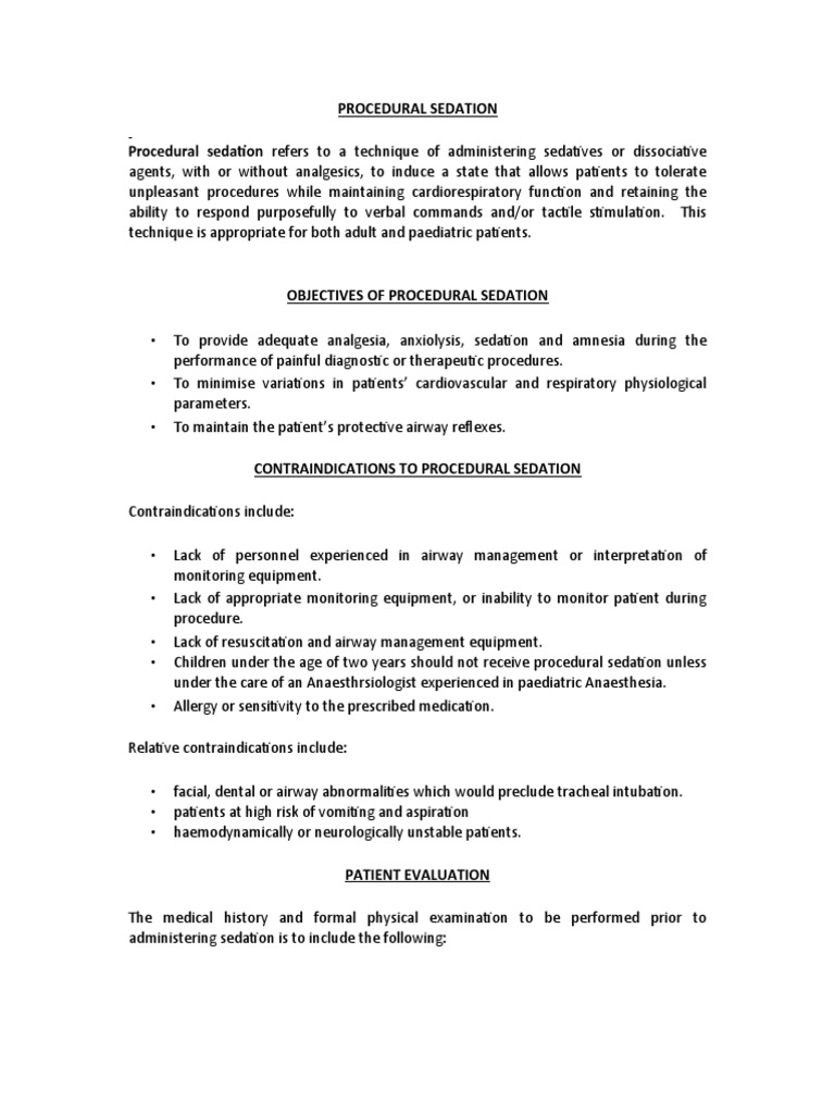 Procedural Sedation | PDF | Midazolam | Health Care