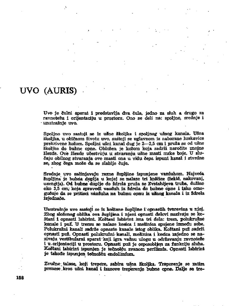 Anatomija Glave - Uho | PDF