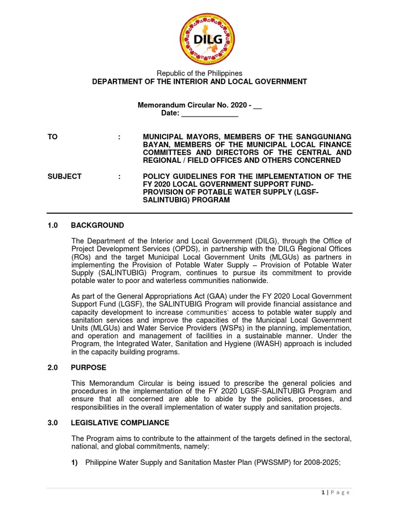 Dilg Memocircular 202024 - cc11d3b170 PDF | PDF | Technology & Engineering