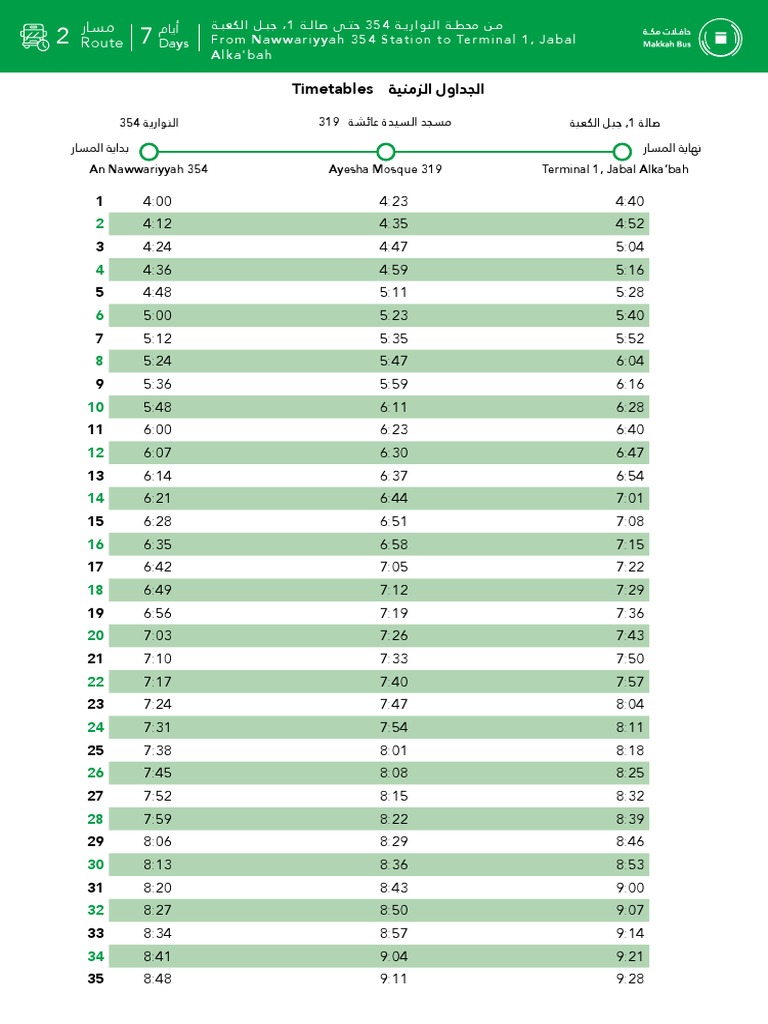 Makkah Bus Route 021 | PDF