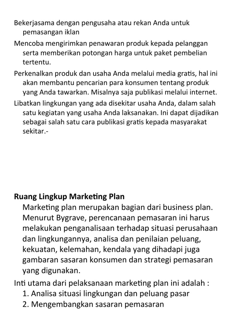 Marketing Plan 3 | PDF