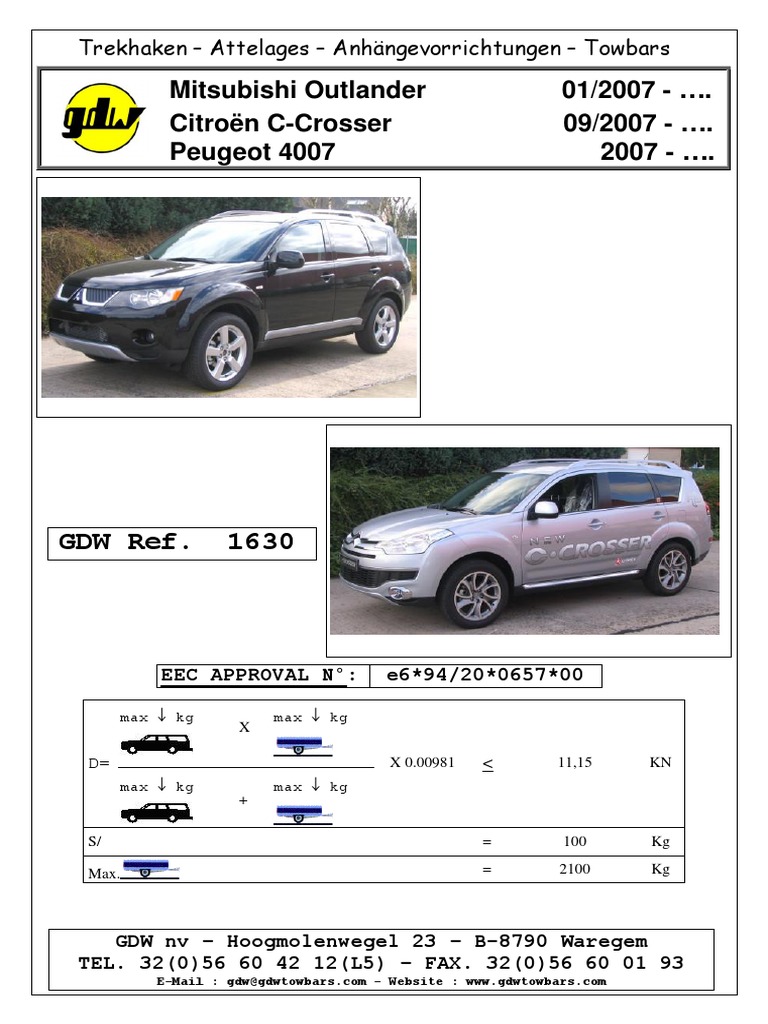 1630 Mitsubishi Outlander | PDF