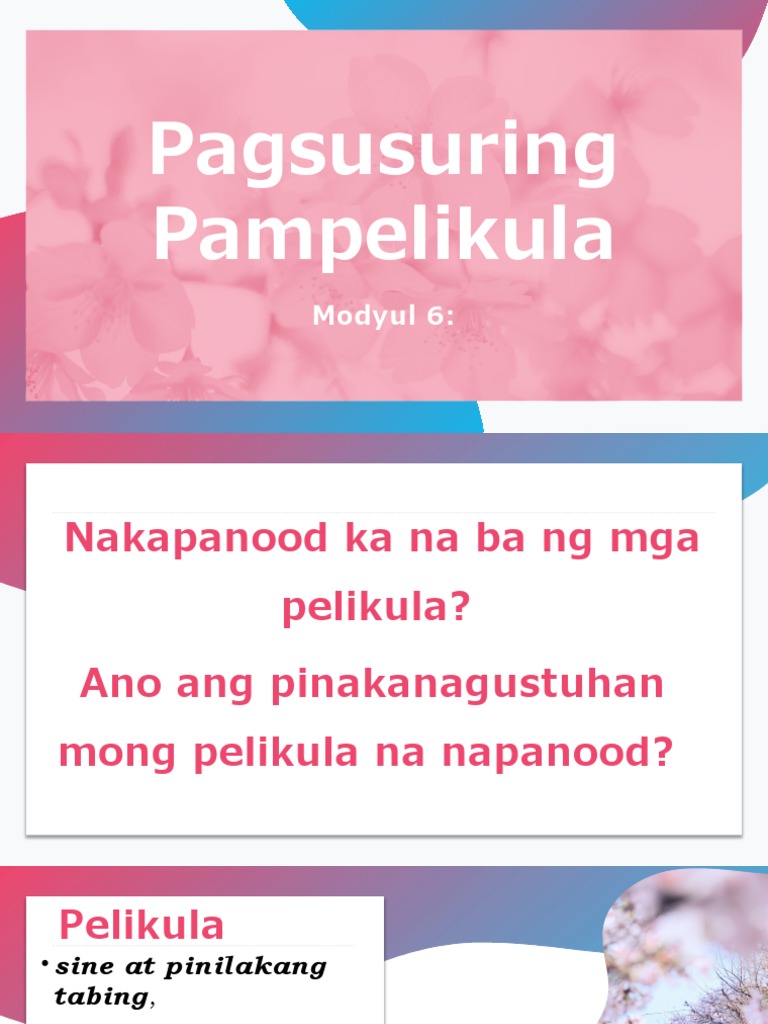 Pagsusuring Pampelikula | PDF