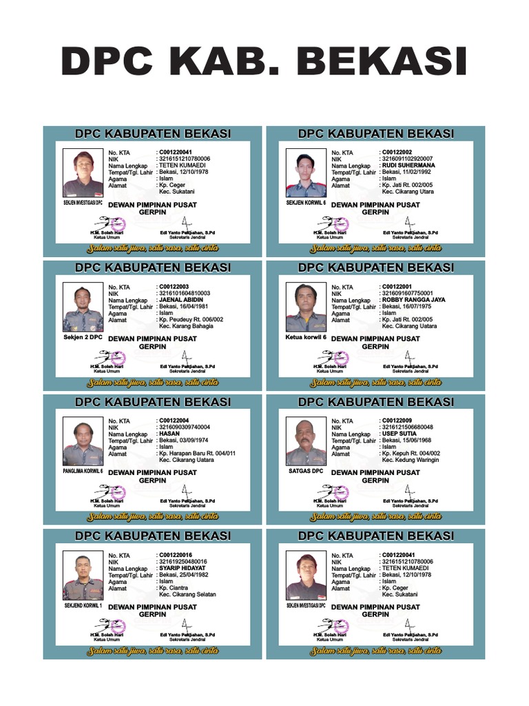 DATA KTA GERPIN | PDF