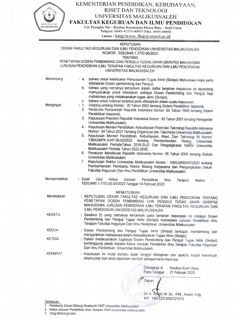 SK Sidang SMT Ganjil 2022-2023 PVTM | PDF