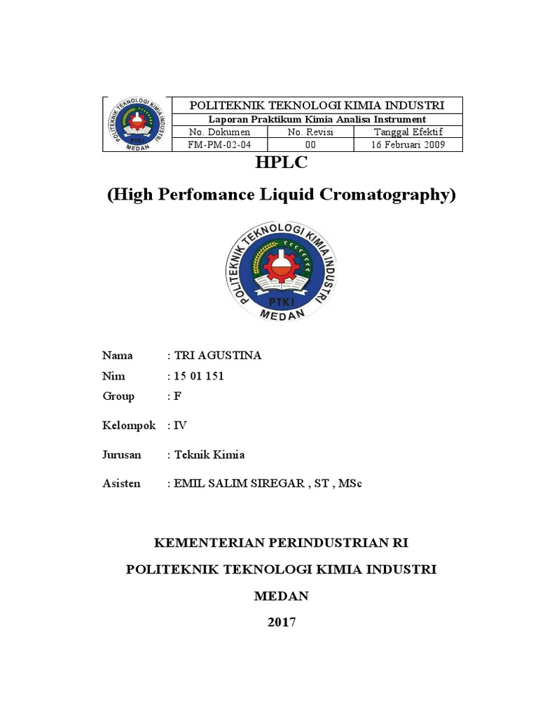 Laporan Praktikum HPLC | PDF