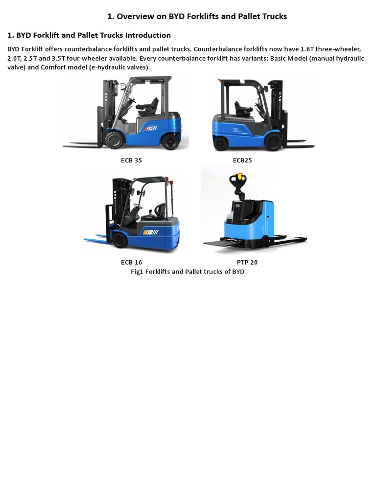1.overview On BYD Forklifts | PDF