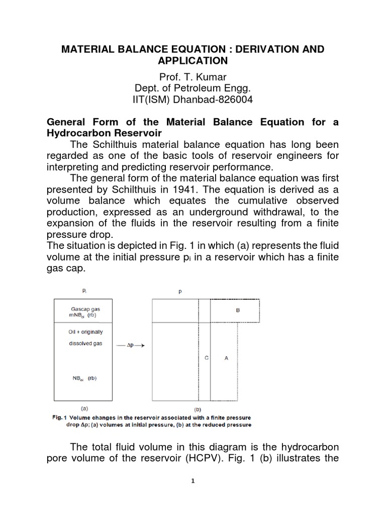 9a. Material Balance Equation and its Applications.pdf | PDF ...