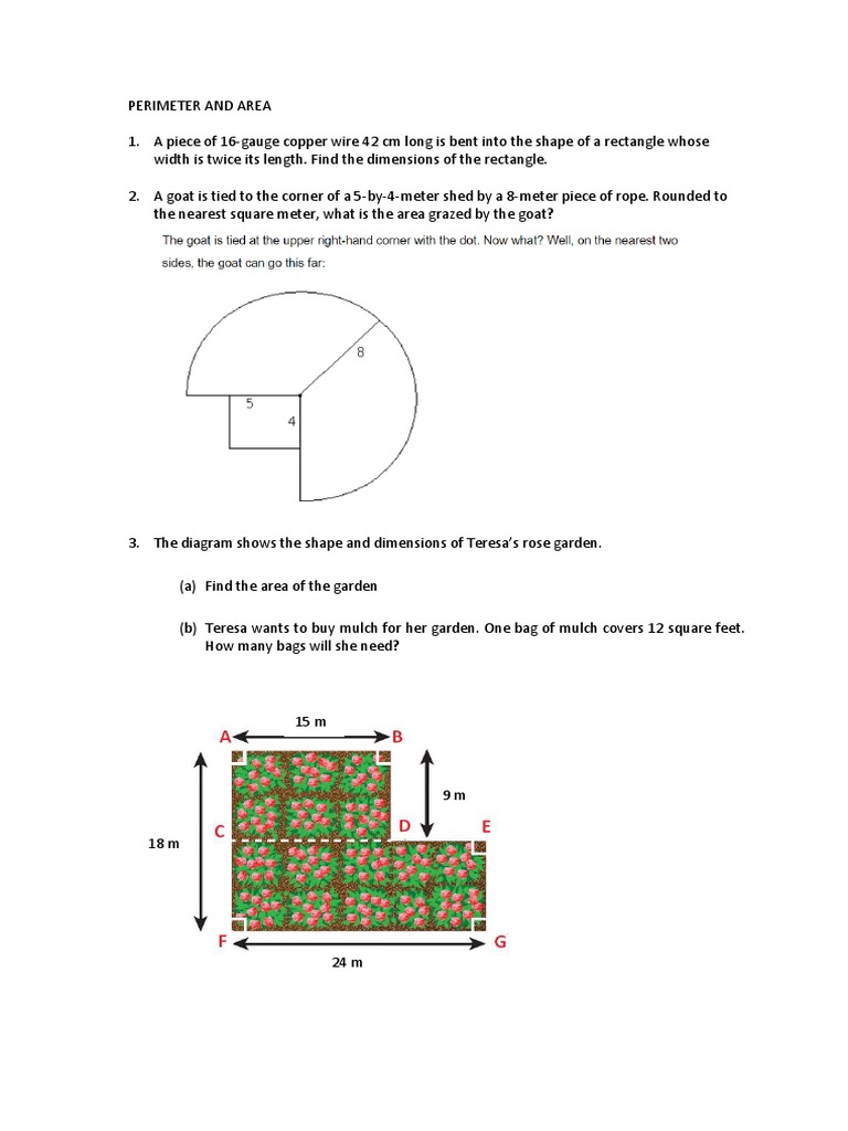 Perimeter and Area PDF | PDF