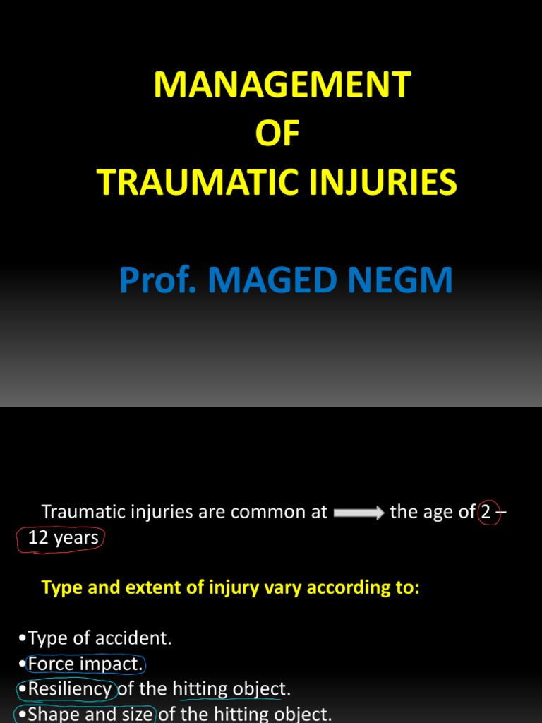 Managing Traumatic Dental Injuries | PDF | Periodontology | Dentin