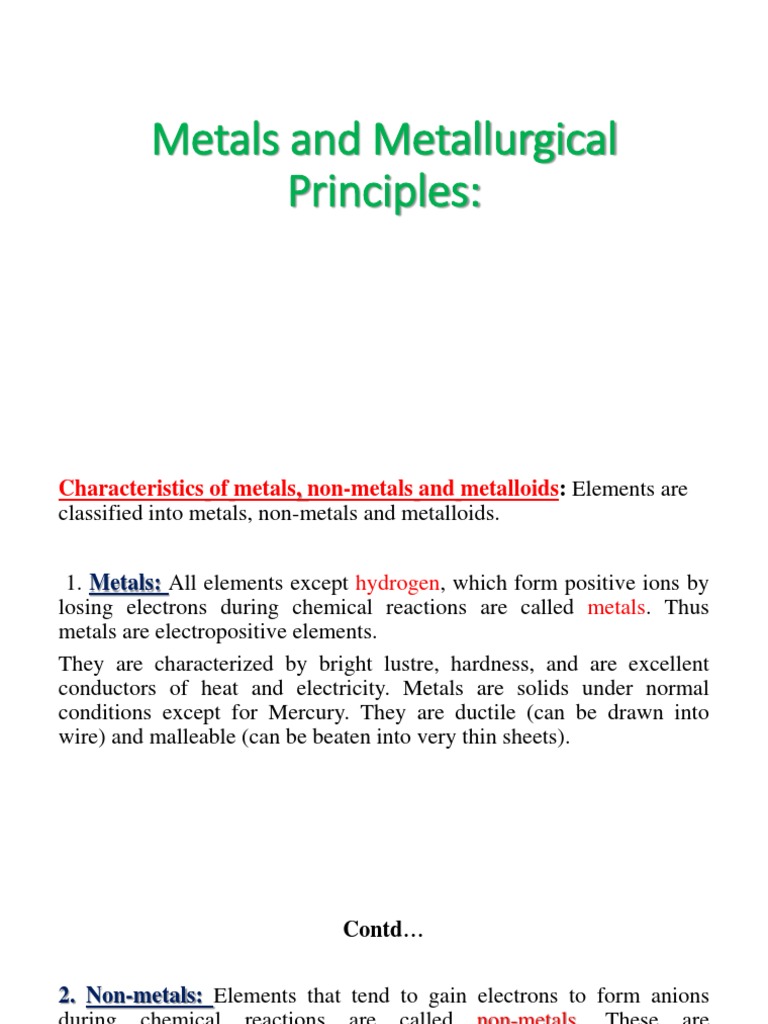 Metallurgical Principles and Processes | PDF | Metals | Alloy