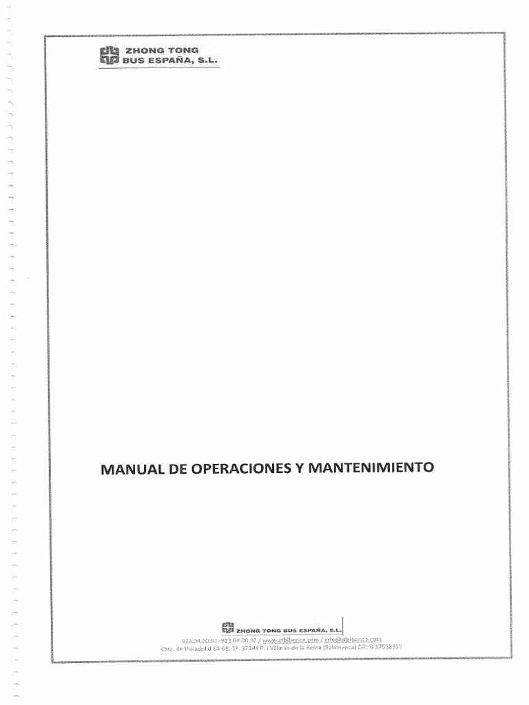 Manual de Operaciones y Mantenimiento PDF | PDF