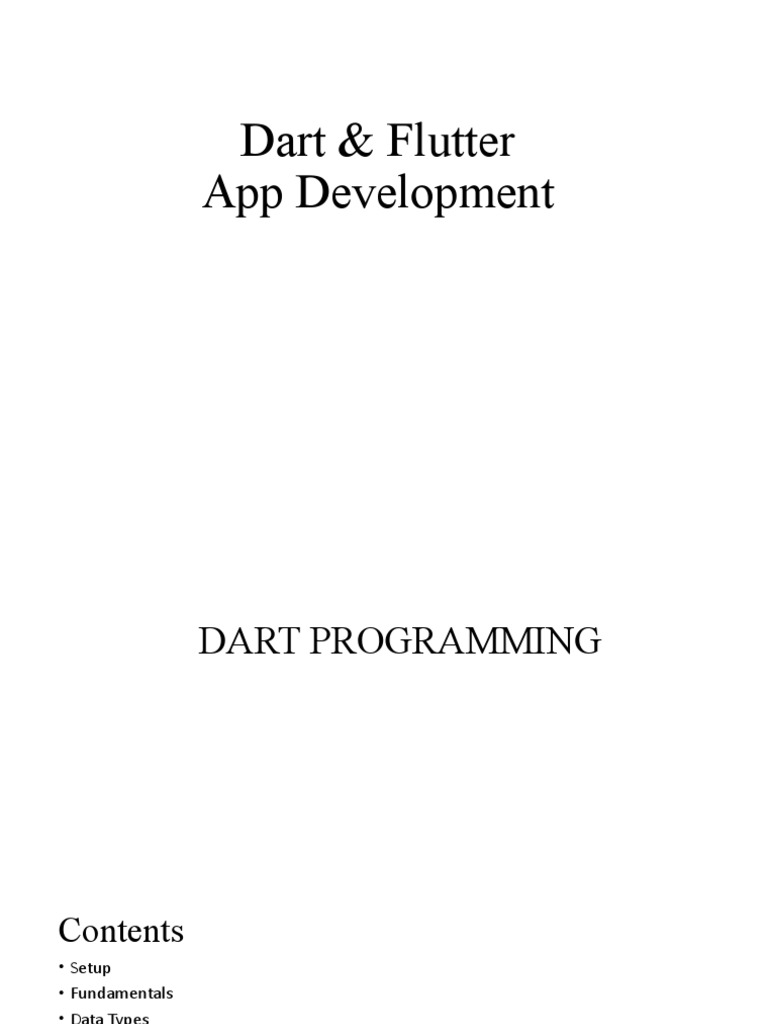 Dart | PDF | Control Flow | Variable (Computer Science)