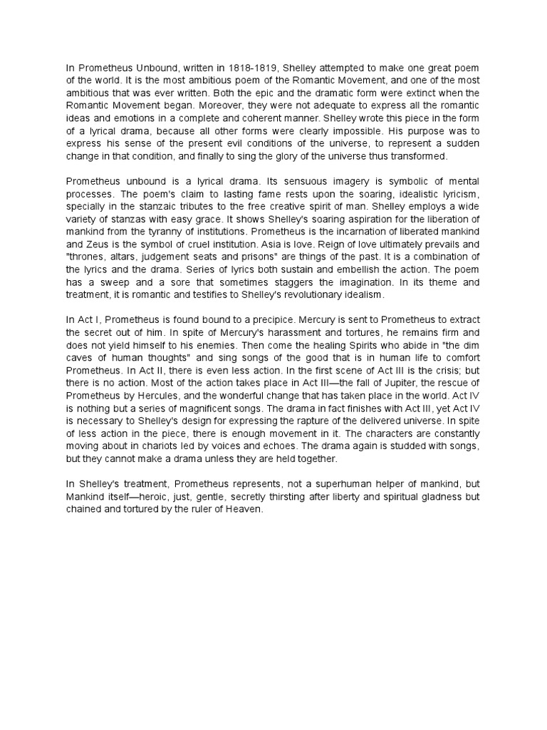 Prometheus Unbound | PDF | Prometheus