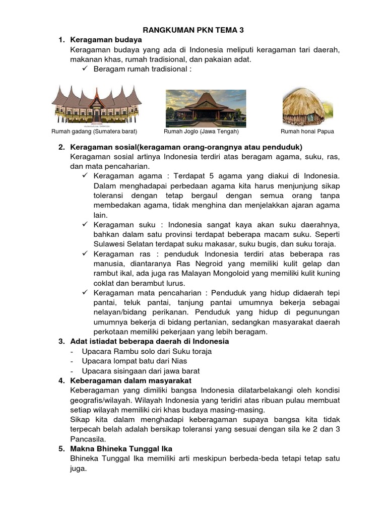 Kisi Pkn-Ipa Tema 3 | PDF