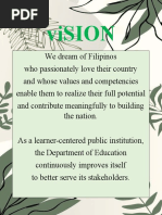 Deped Mission, Vision, CORE Values. FOR PRINT | PDF | Learning | Teachers