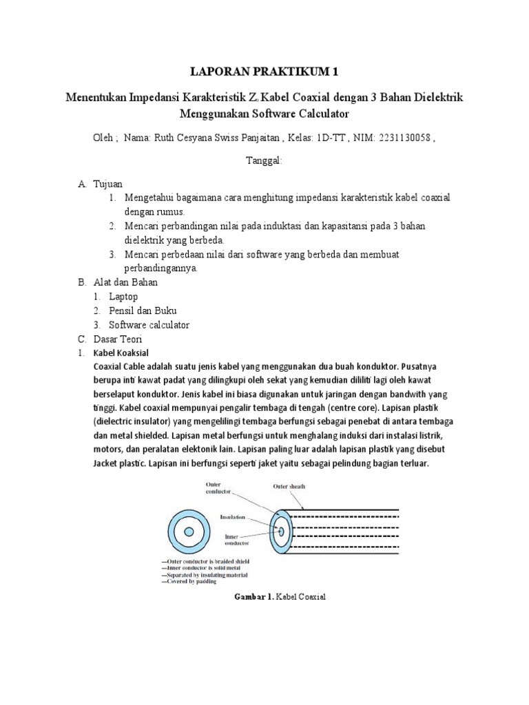 LAPORAN PRAKTIKUM 1 Saluran Transmisi | PDF | Sains & Matematika