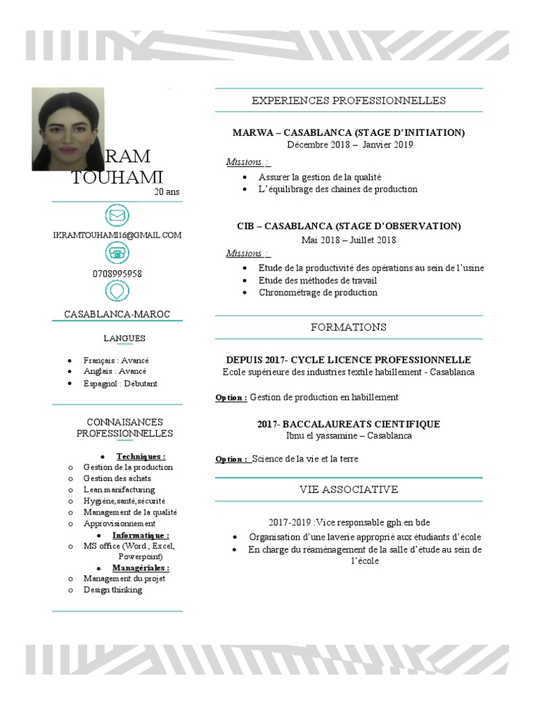 CV Ikram Touhami GPH | PDF