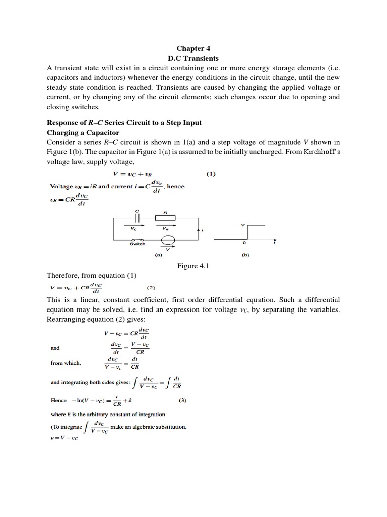 Transients | PDF | Electrical Network | Inductance