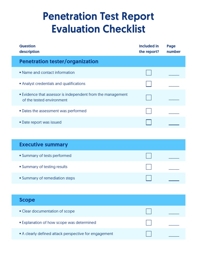 PCI Test Checklist | PDF