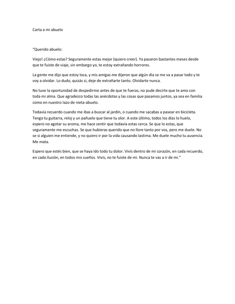 Carta A Mi Abuelo | PDF