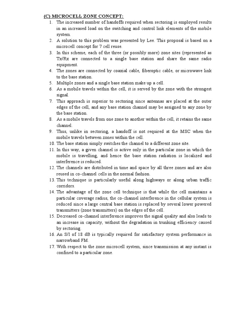 Microcell Zone Concept | PDF