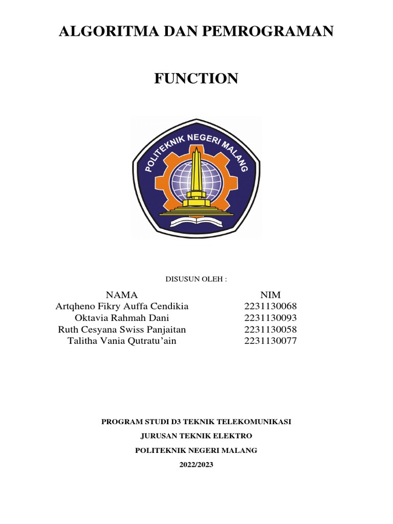 Algoritma Dan Pemrograman Kel 3 Pdf 