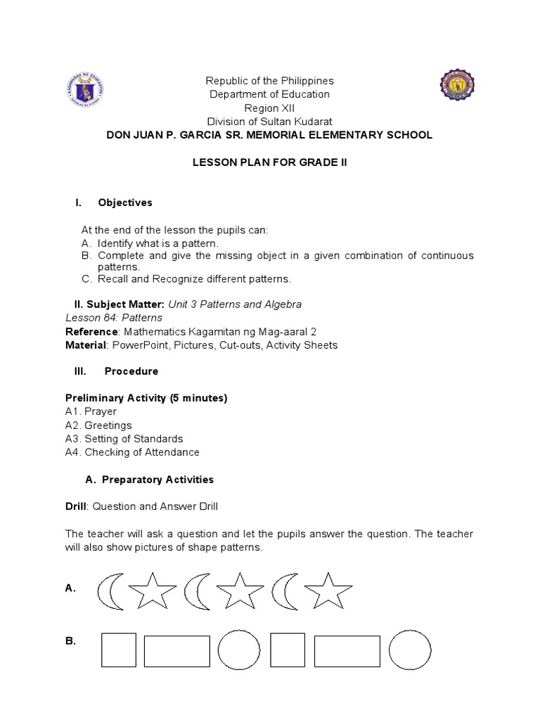 Jed Math 2 Lp Pdf Pattern Mathematics 7899