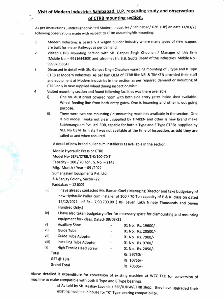 CTRB SBB | PDF | Transport | Manufactured Goods
