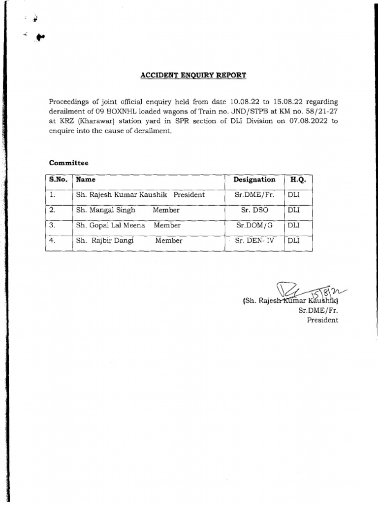 Enquiry Report PDF | PDF